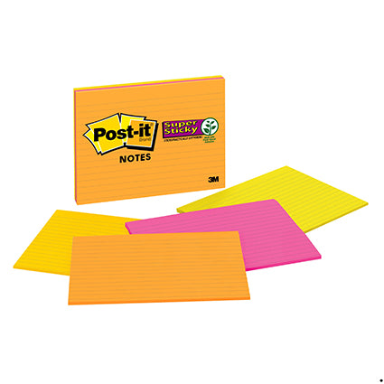 Post-It Notes 6845-Sspl Super Sticky Lined 203X152mm Rio De Janeiro Pa ...