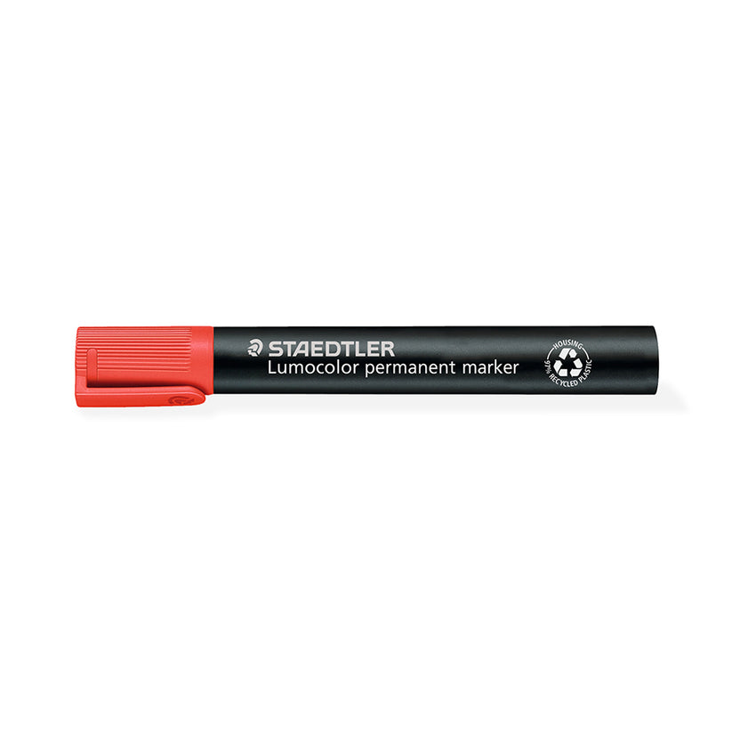 Staedtler Lumocolor Permanent Marker 350-2 Chisel Point 5mm Red Pack 1 ...