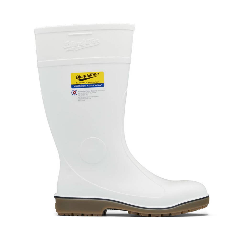Gumboots Steel Toe PVC Nitrile Sole White 006 6 Blundstone – ATOM