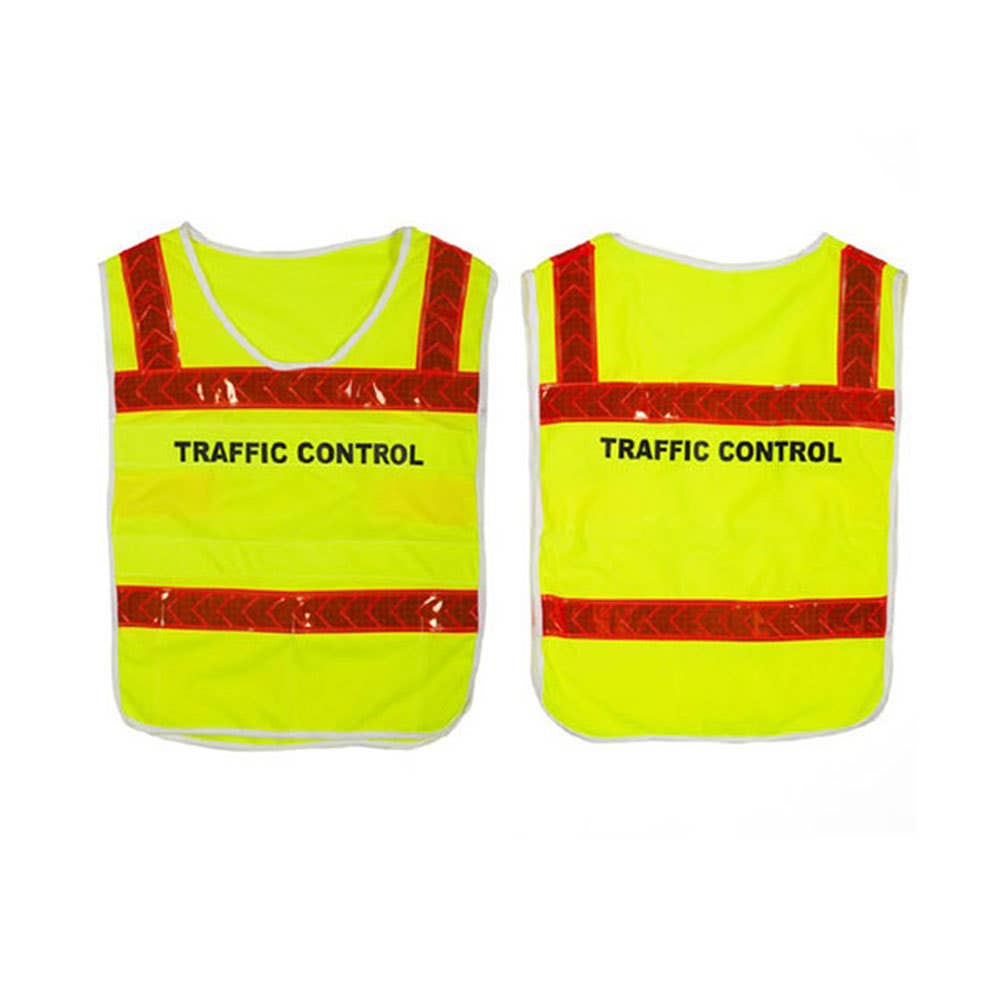 Traffic Controller Vest QLD Compliant Red Tape Small/Large – ATOM